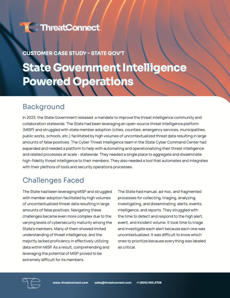 State Government and Intelligence-Powered Operations