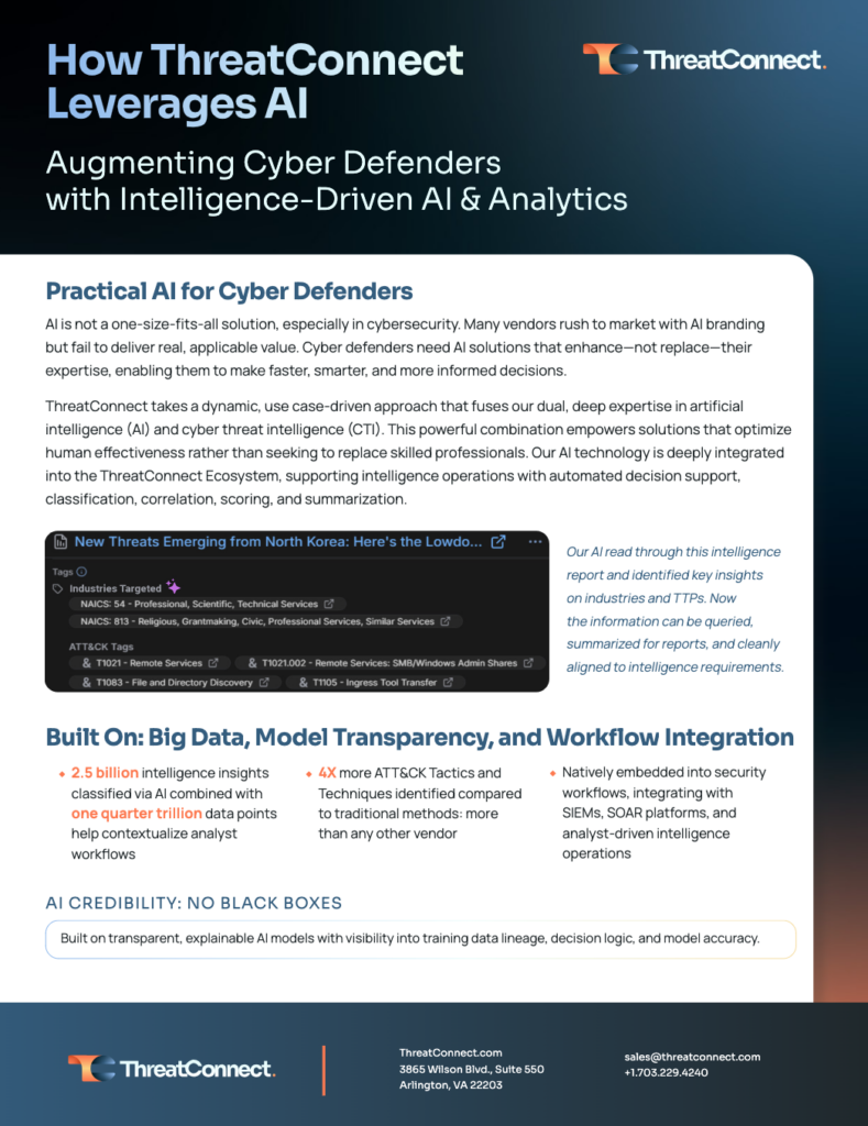 How ThreatConnect Leverages AI | Resources | ThreatConnect
